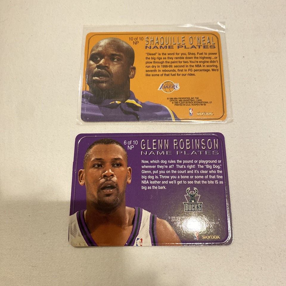 Shaquille O'Neal 1999-00 Skybox Name Plates DIESEL Glen Big Dog ...