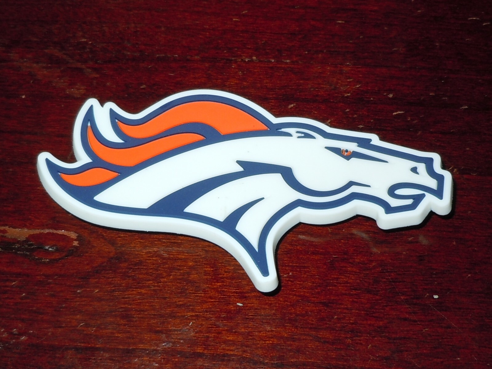 NFL Vintage DENVER BRONCOS LARGE RUBBER Football FRIDGE MAGNET ...