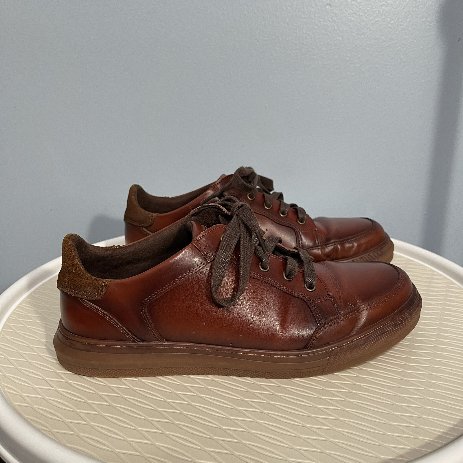 Arkbird . Men’s Oxford Tan Brown Leather Casual Sneaker Low Top Shoes ...