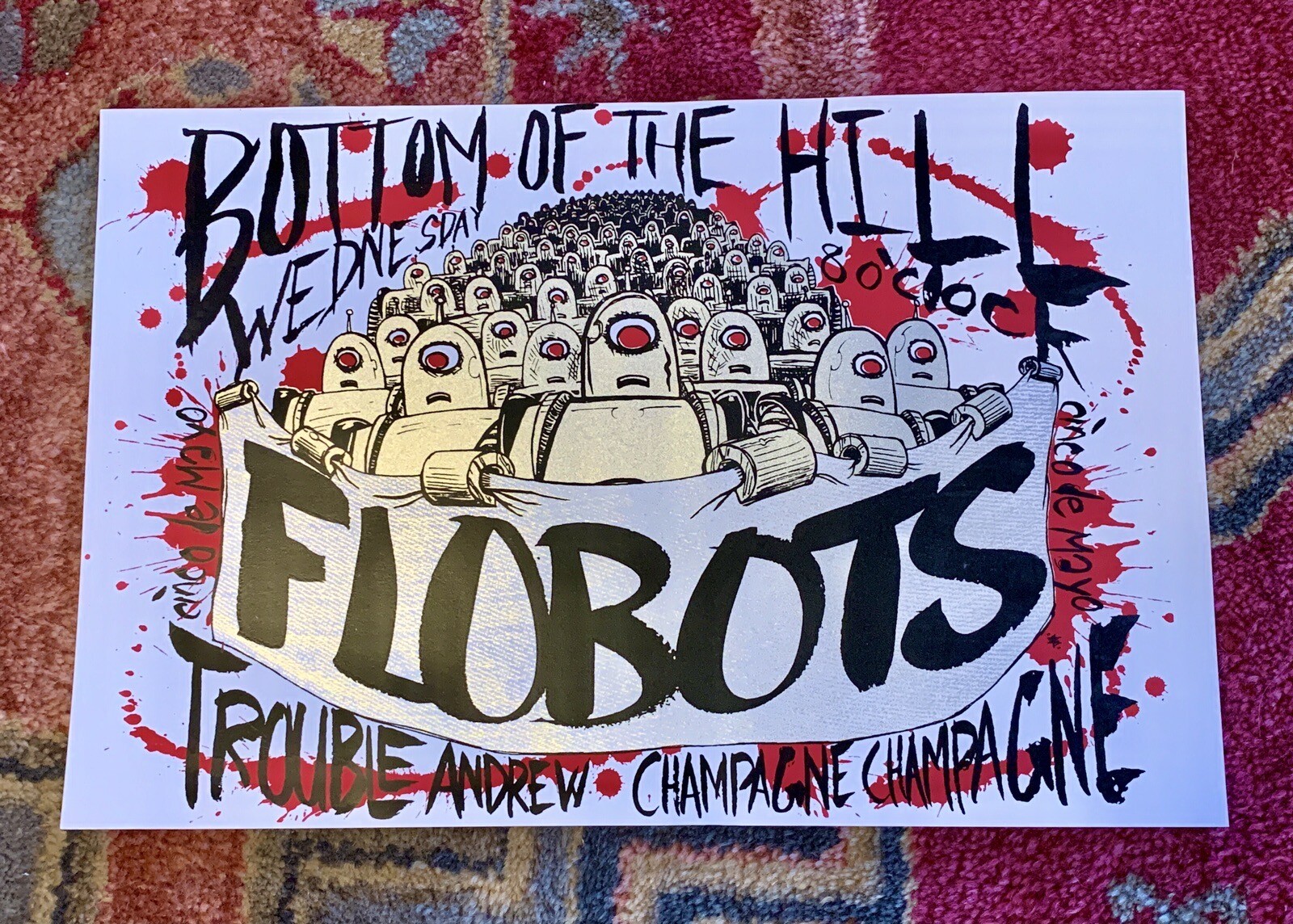 FLOBOTS Silksceen Poster Bottom Of The Hill, Rare Print. | eBay