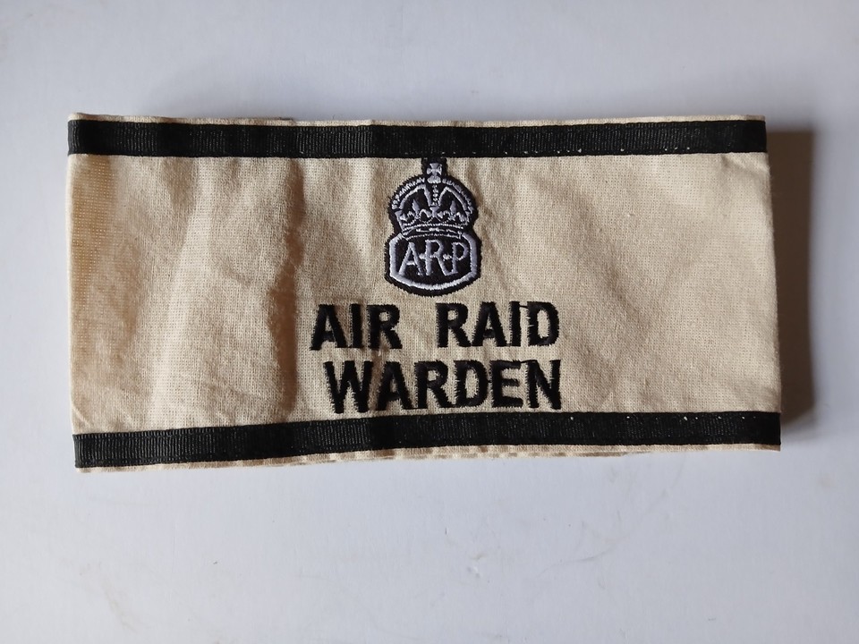 WW2 Air Raid Precautions Air raid warden Arm Band.WW2 memorabilia ...