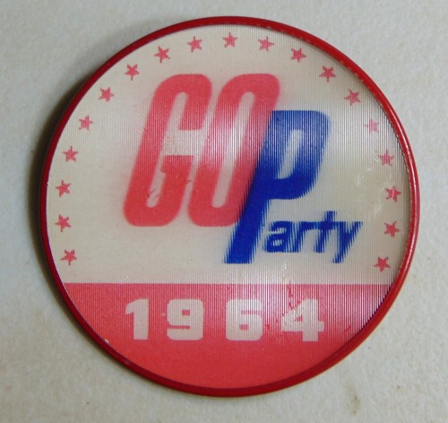 Barry Goldwater 1964 flasher campaign pin button political | eBay