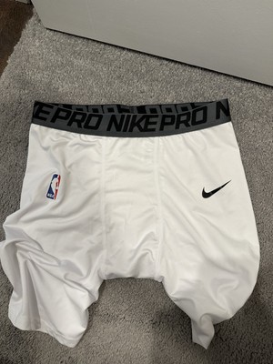 Nike Pro NBA Compression Shorts Size Medium White | eBay
