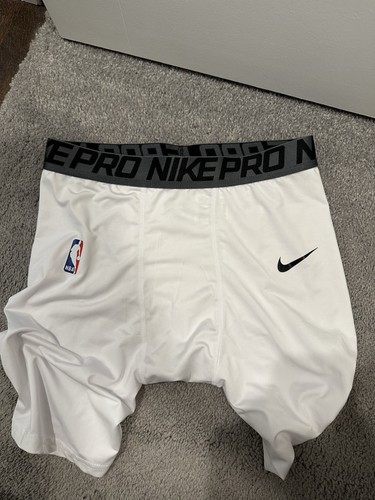 Nike Pro NBA Compression Shorts Size Medium White | eBay