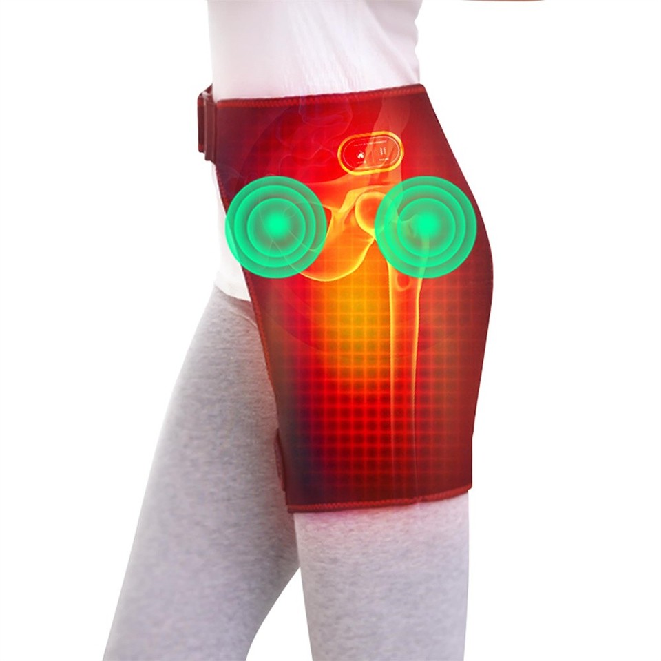 USB Heated Massage Waist Hip Support Brace Heating Pad for Sciatica ...