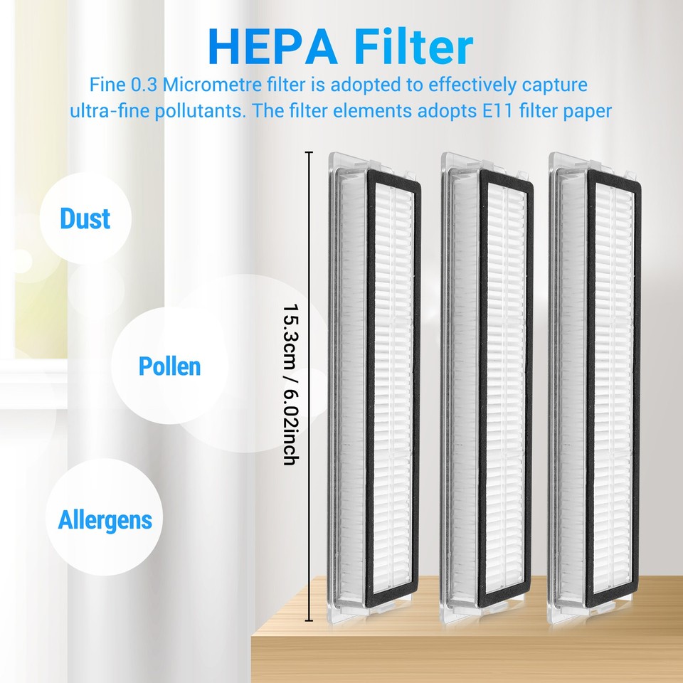 3 Stück für Dream Bot L10 Pro D9 Roboter-Staubsauger-Zubehör Hepa ...