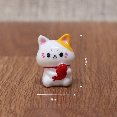 6PCS Mini Statues Lucky Cat Sculpture Figurines Cute Car Interior Home ...