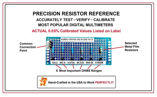 NEW OHMS RESISTOR REFERENCE 6 RANGES HIGH PRECISION 0.05% CALIBRATED ...