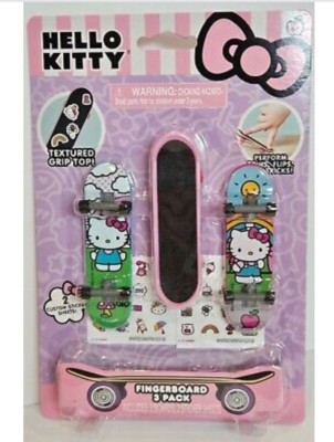 Sanrio Hello Kitty Fingerboard 3 Pack Skateboards Includes 3 Boards & 2 ...