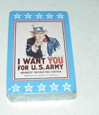 I WANT YOU For U.S. Army Recruiting Sealed Deck Playing Cards Western ...