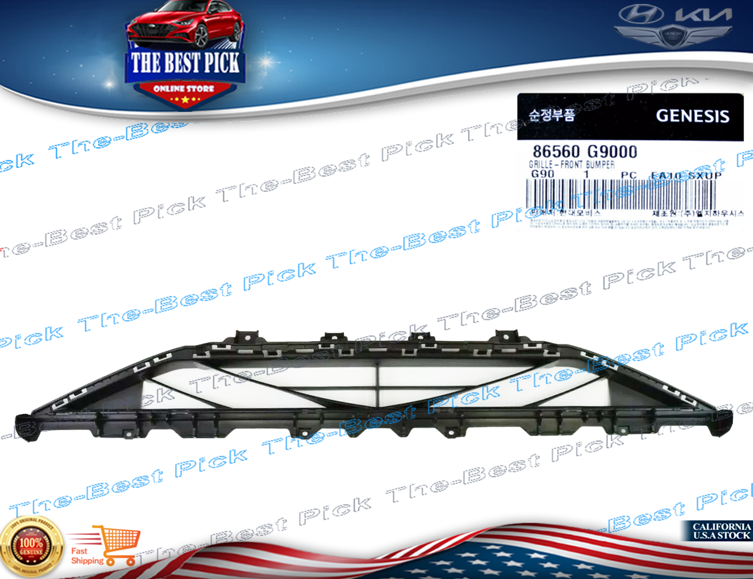 ⭐GENUINE⭐ Front Bumper Lower Grille for 2019-2021 GENESIS G70 ...