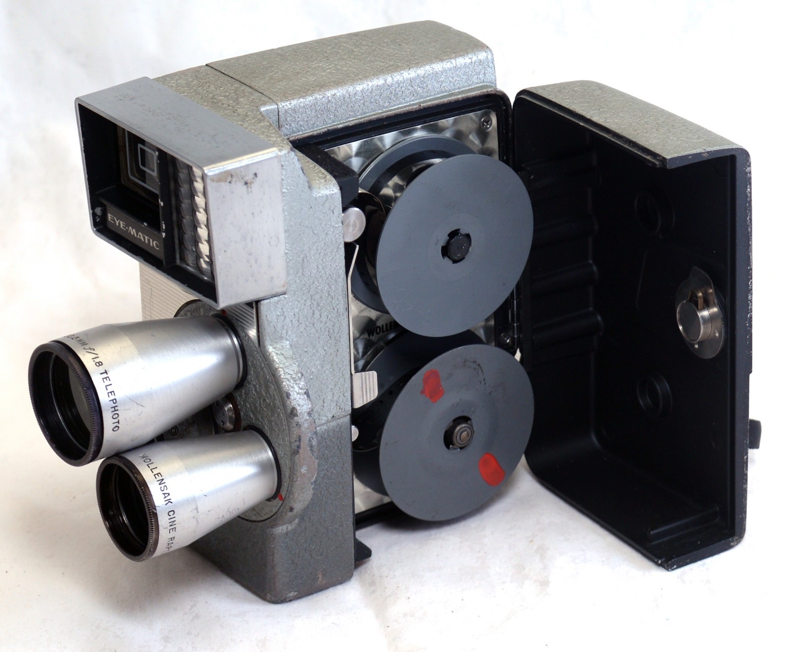 WOLLENSAK Eye Matic 46 Vintage Film Movie Camera TURRET Cine Raptar ...