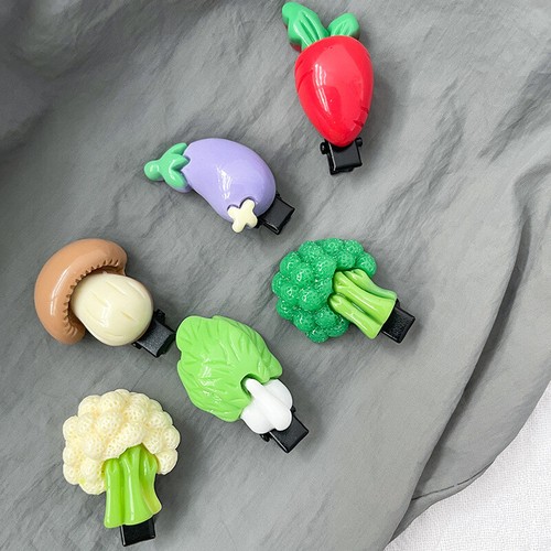 10Pcs Creative Funny Simulation Vegetable Hair Clip Cartoon Vegetable ...