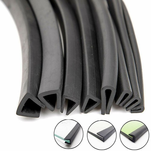 Black Rubber U Channel Edging Trim Seal Door Window Edge Protector ...