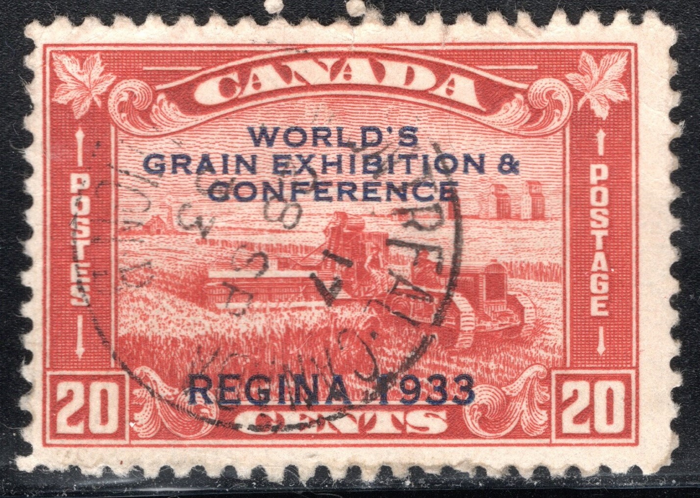 Canada Stamp Scott #203, 20c Grain Expo & Conference Regina, Used, SCV ...
