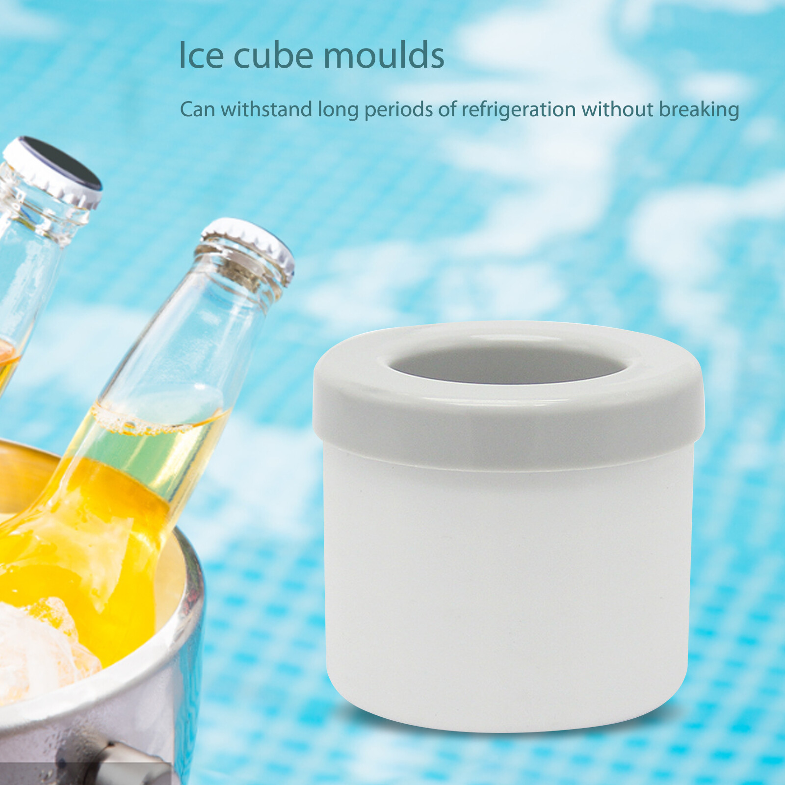Silicone Ice Cube Mold Reusable Cylinder Ice Mould Party Kitchen Tools ...