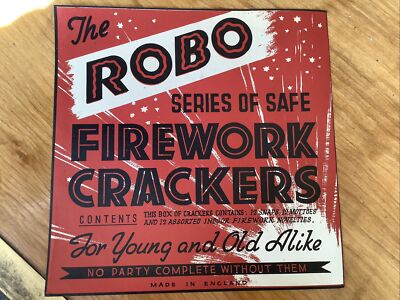Christmas Cracker Label “The ROBO Series Of Safe Firework Crackers ...