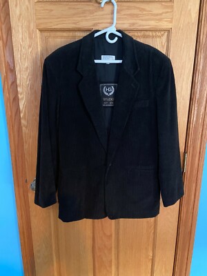 Mens Henry Grethel Studio Black Corduroy Blazer Size M | eBay
