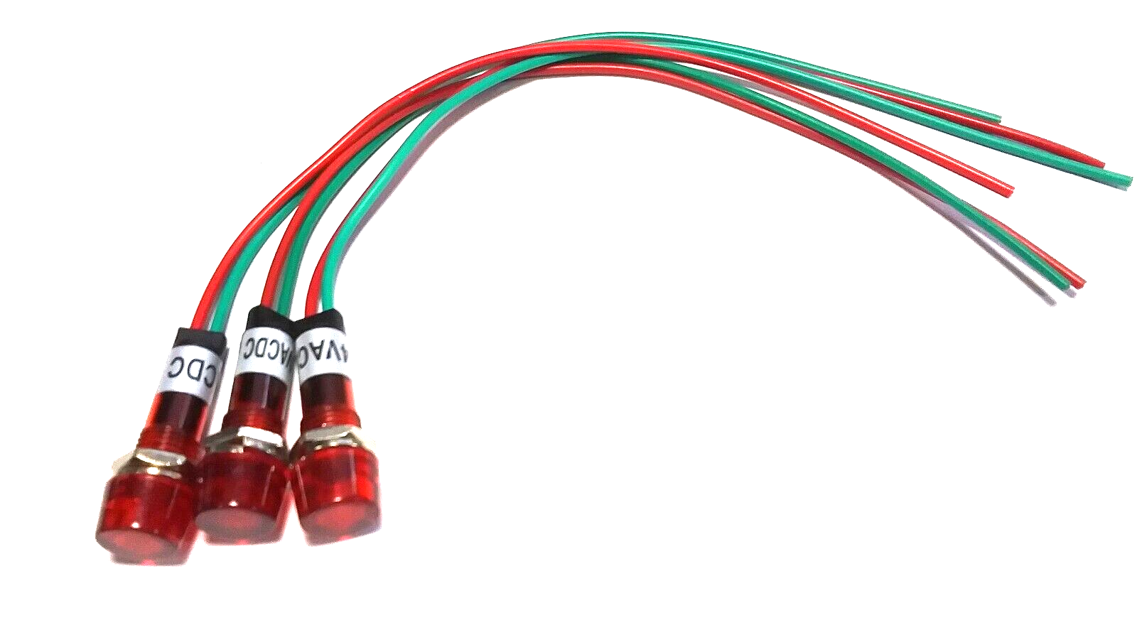 3 BBT 24 volt AC/DC Red LED Waterproof Hi-Profile Indicator Light | eBay