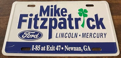 Mike Fitzpatrick Ford Dealership Booster License Plate Newnan Georgia ...