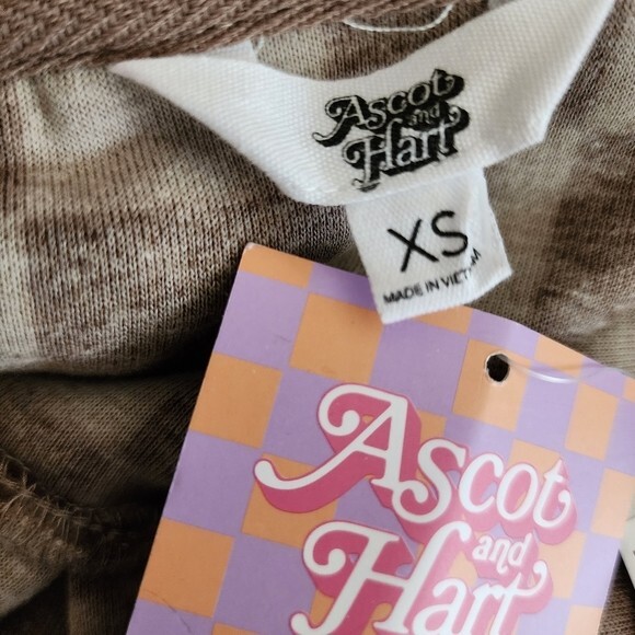 Ascot + Hart Checkered Fleece Graphic Shacket - Brown Check NWT | eBay