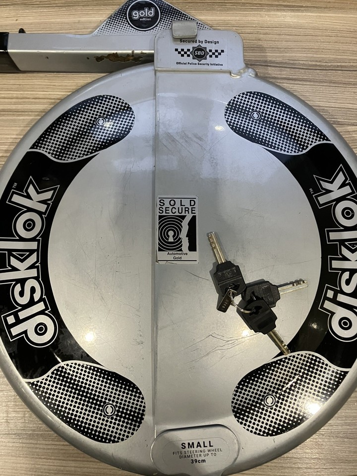 Disklok Steering Wheel Lock - Small - with 3 x keys and ID Tag | eBay UK