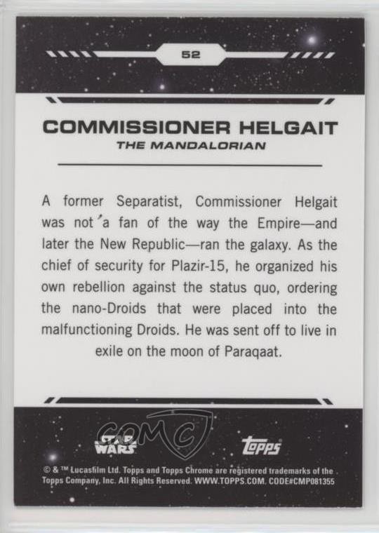 2024 Chrome Star Wars Blaster Blue Pulsar Refractor Commissioner ...