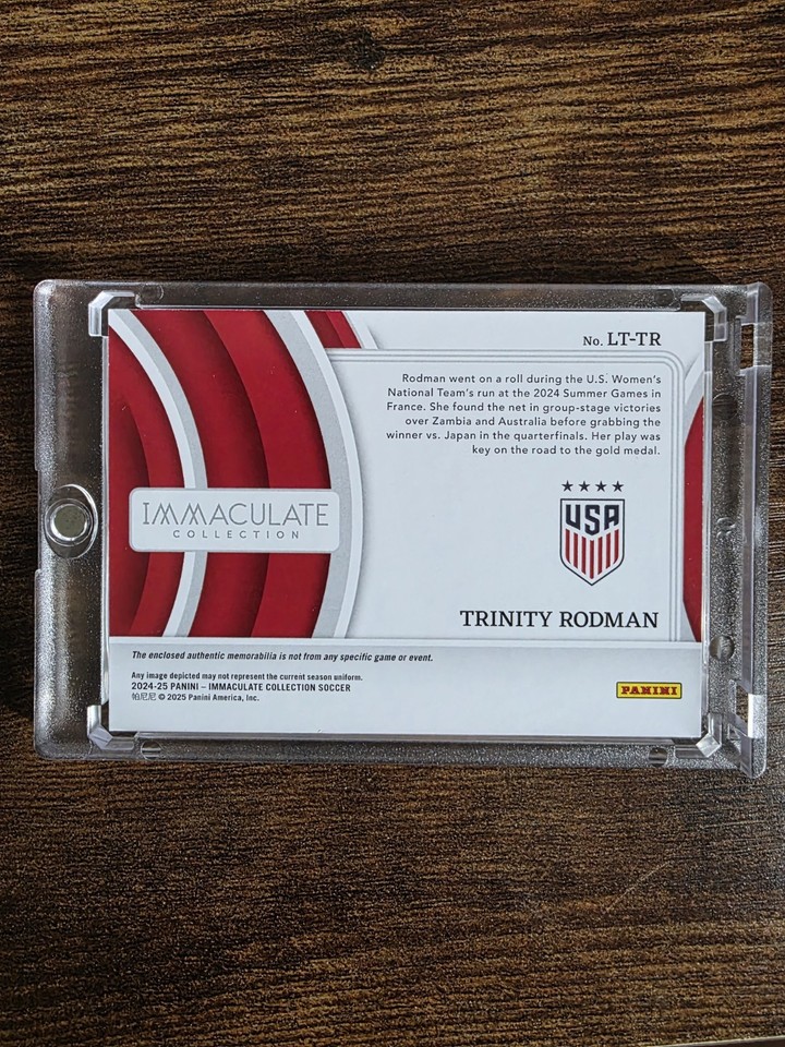 Trinity Rodman Laundry Tag 1/1 Immaculate Collection United States | eBay
