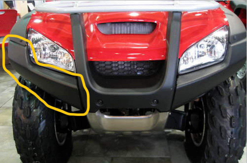 Honda Rincon 650 680 Right Front Bumper Plastick Guard Grille 66300-hn8 ...