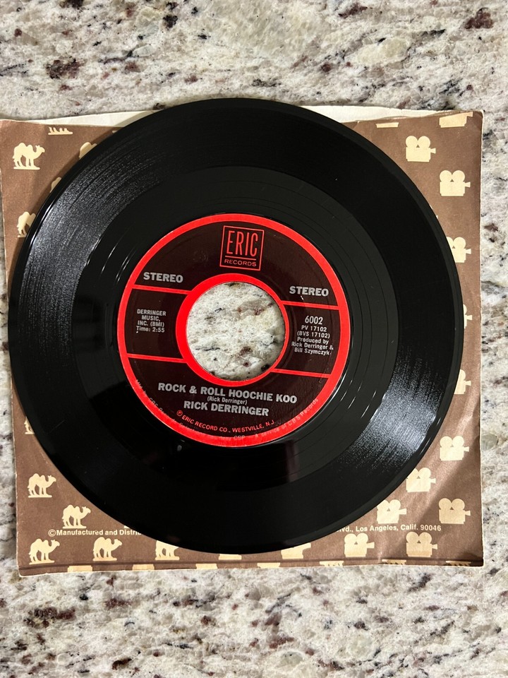 Rick Derringer - Rock & Roll Hoochie Koo 45 RPM, Eric Records, 1970's ...