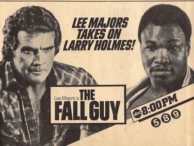 1983 TV AD / THE FALL GUY SERIES / LEE MAJORS takes on BOXER LARRY ...