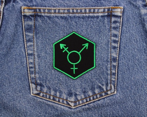 Trans Symbol Patch - Made in USA - Transgender Symbol Patch ...