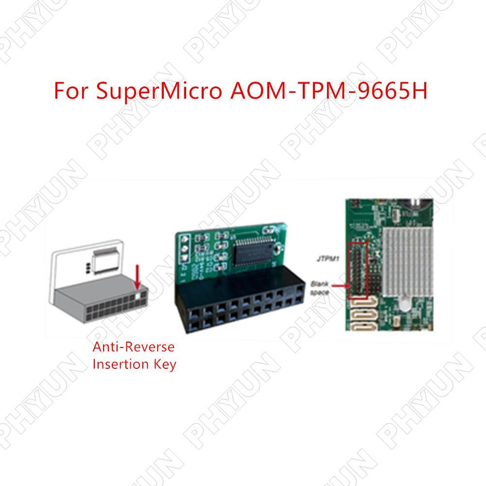 1 x 20Pin TPM 2.0 Module For SuperMicro AOM-TPM-9665H TCG 2.0 ...