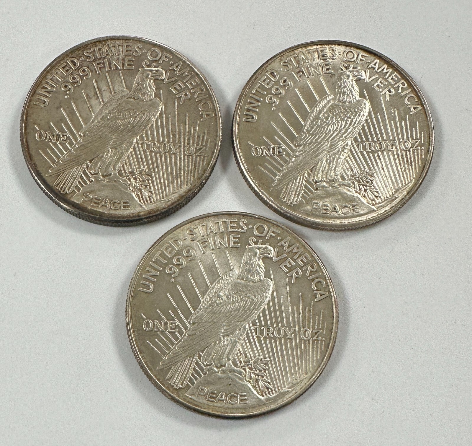 Silver Peace Dollar Rounds 1oz. .999 - Group of 3 | eBay