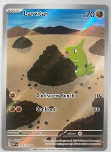 Larvitar 2023 Scarlet & Violet: Obsidian Flames #203/197 Illustration ...
