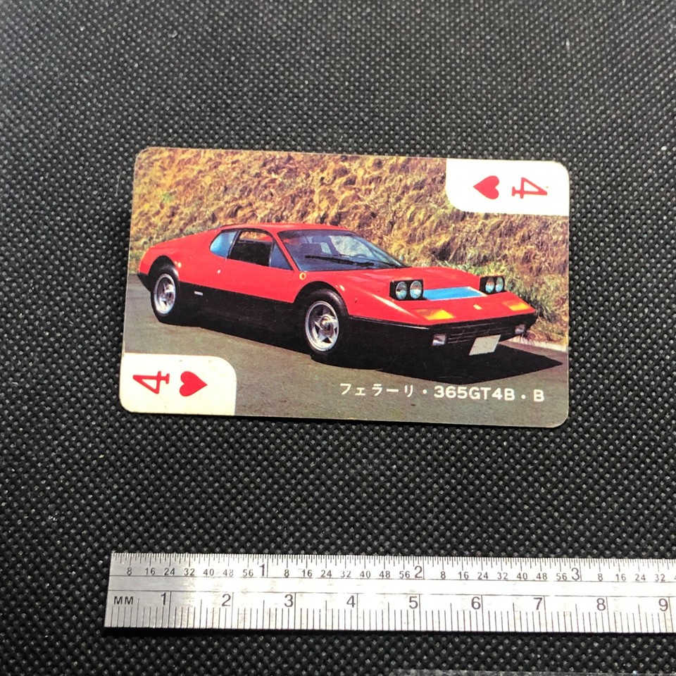 Ferrari 365GT4B B Playing Card super car Heart 4 very rare Japanese F/S ...