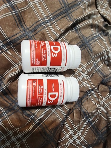 2 Walgreens Vitamin D3 2000 IU (International Units) 100 Softgels ea ...