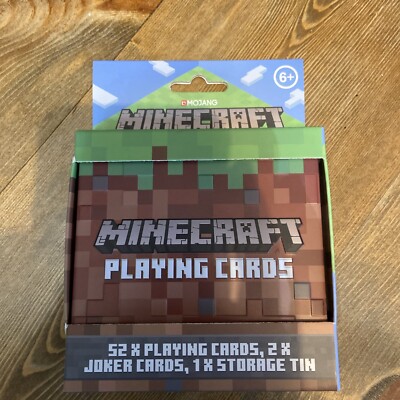 Minecraft Playing Cards Standard Card Deck in Collector Storage Tin NEW ...