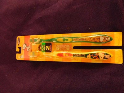 Peanuts Snoopy & Woodstock Toothbrush Child Soft 2 pack NEW ...