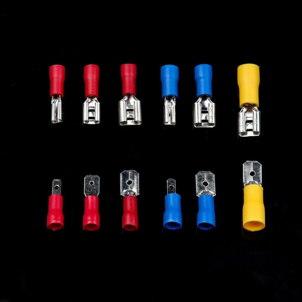 75-280PCS Crimp Spade Terminal Insulated Electrical Wire Connector Kit ...