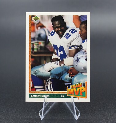 Emmitt Smith 1991 Upper Deck #456 Team MVP Insert Card Cowboys HOF | eBay