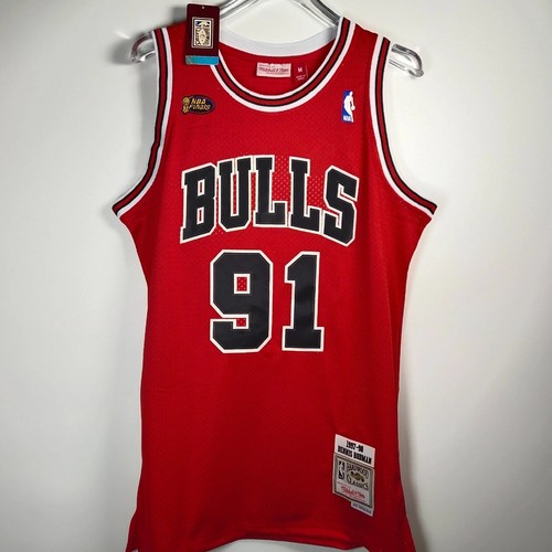 Dennis Rodman #91 Embroidered Retro Jersey 97-98 Season Final Edition ...