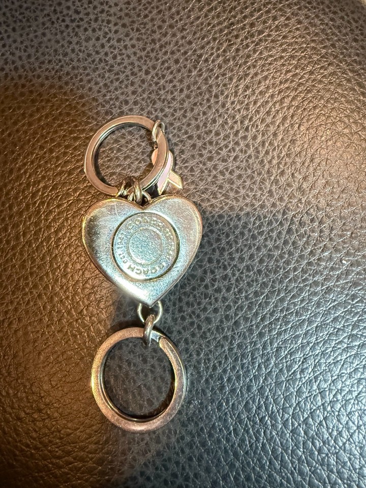 Coach Turn Lock Keychain - Heart w/Pink Swarovski Crystals - Breast Cancer | eBay