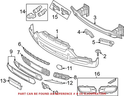Genuine OEM Front Driver Left Grille For BMW 51117159595 | eBay