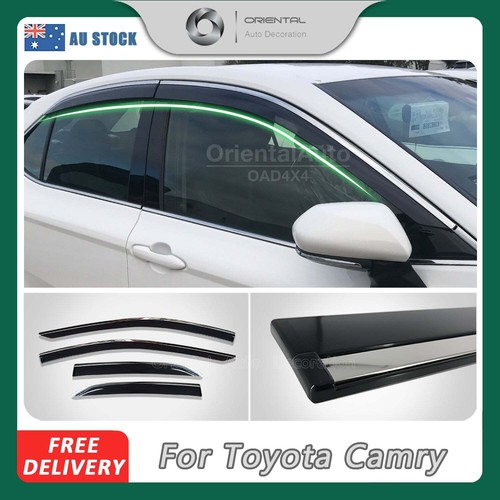 Injection Stainless Weather Shields Window Visor for Toyota Camry 2017 ...