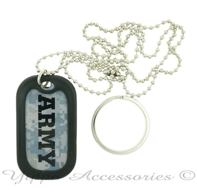 U.S. Army ACU Camo Military Dog Tag Necklace / Key chain | eBay