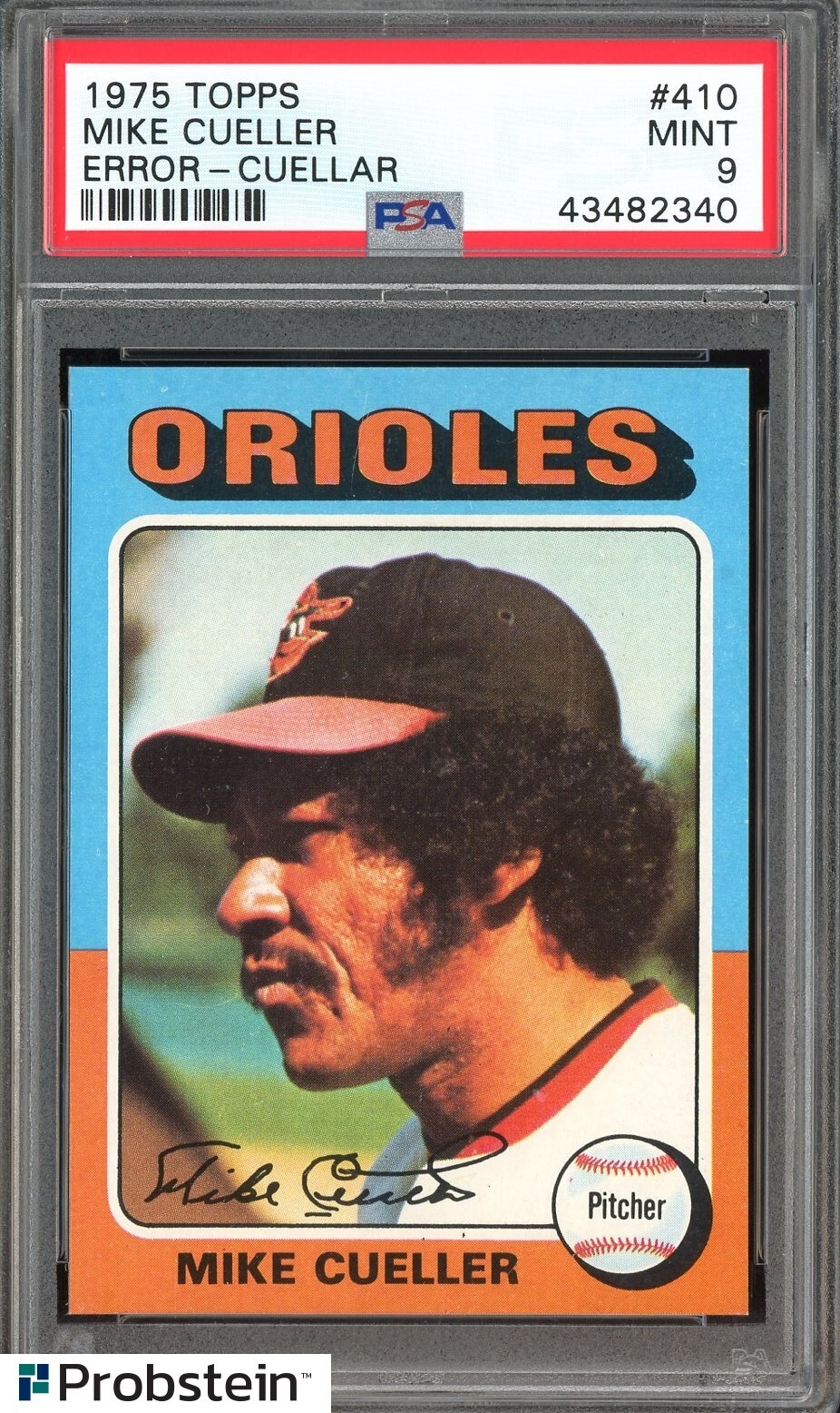 1975 Topps Error - Cuellar #410 Orioles Mike Cueller PSA 9 MINT | eBay