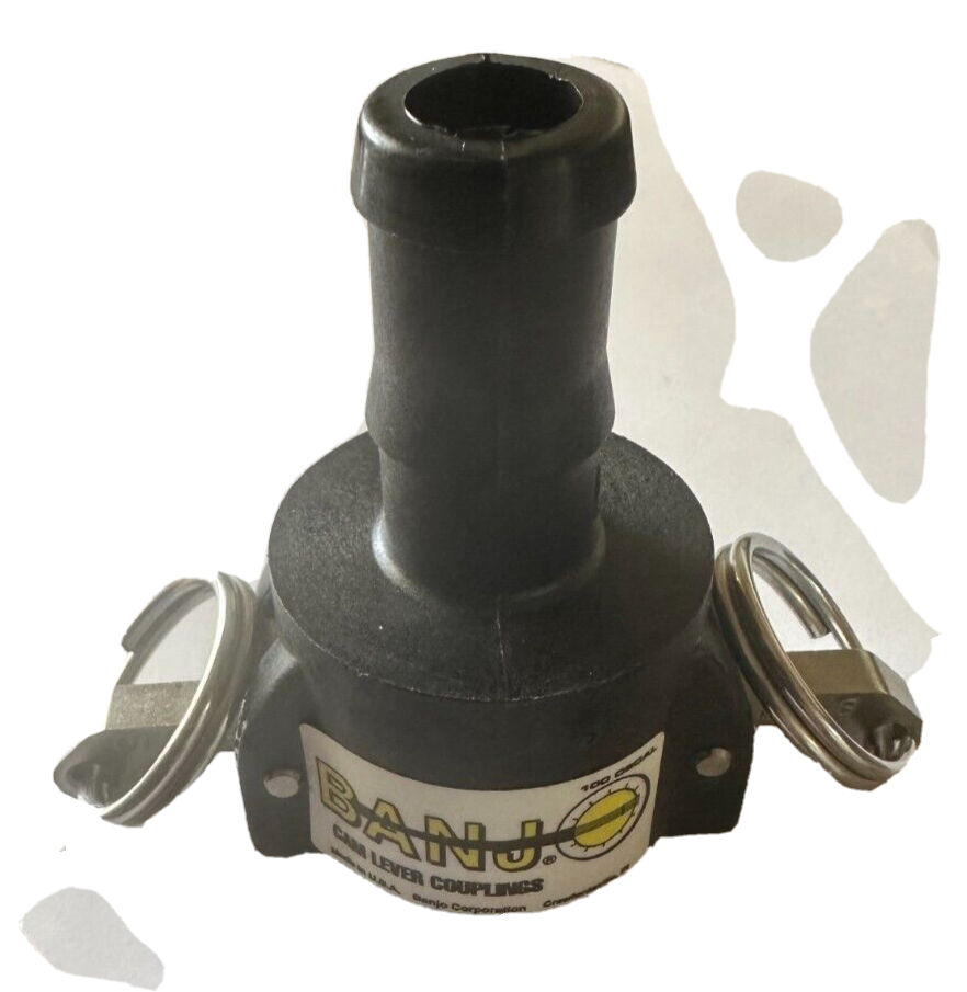 075C Banjo 3/4" Female Coupler X 3/4" Hose Shank Poly Cam Lever ...