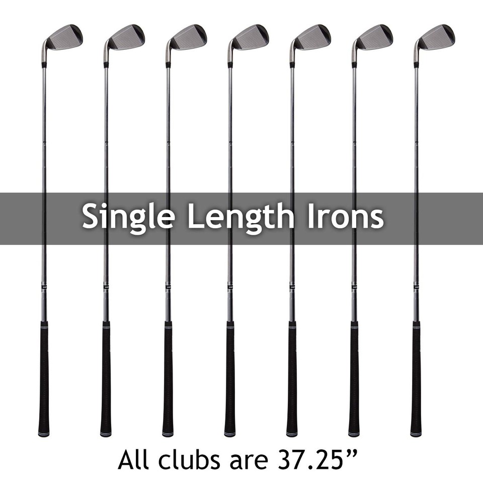 PGX Single Length Iron Set, 5-PW + AW (7 Clubs), Silver and Black | eBay
