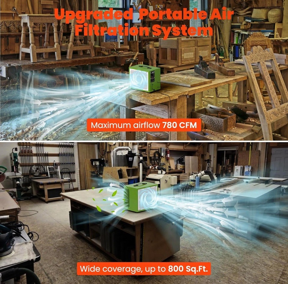 Tabletop Dust Collector for Woodworking Portable Intake Air Filtration ...